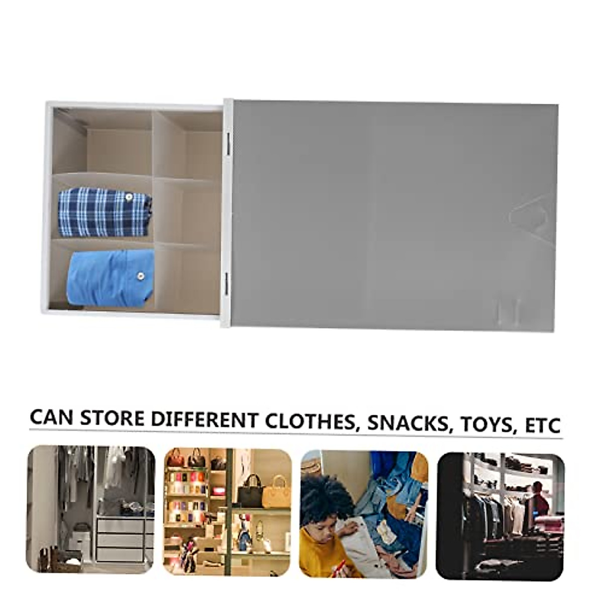 Cabilock Box Underwear Storage Box Clothes Dividers Makeup Organizer Box Makeup Organiser Panty Organizer Cabinet Closet Sock Drawer Organizer Sock Box Household Storage Box Storage Case Pp