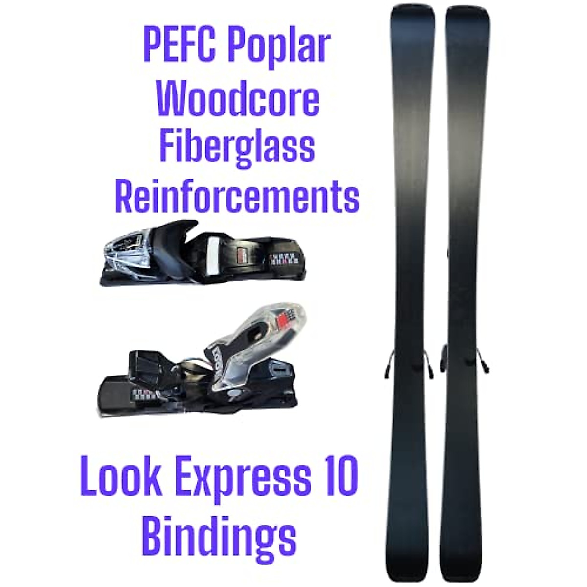 Rossignol Experience 76 Snow Skis with Bindings - Mens/Womens Downhill All Mountain Ski Package Includes Skis, Look Express Bindings, and Switchbak Goggles. (152cm)