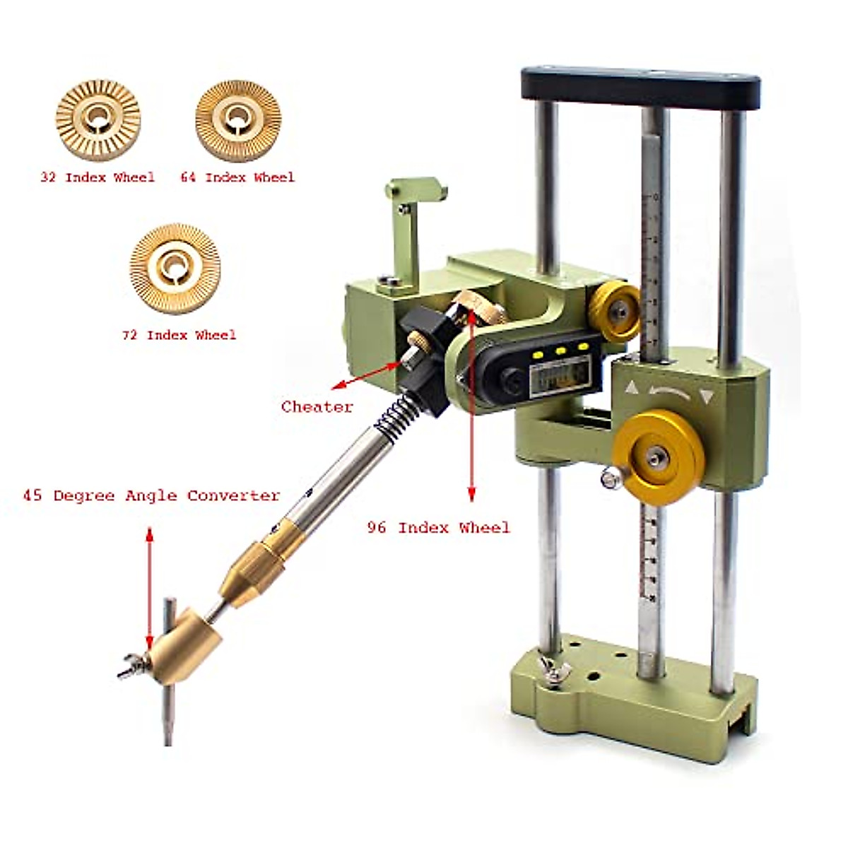 Gem Faceting Machine Gemstone Angle Polisher Craftsman Jewel Flat Grinder with Precision Adjustable Manipulator AC100-240V (New Digital Display)