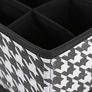 Underwear Drawer Organizers, Set of 4 Closet Organizer Divider, Foldable Fabric Dresser Storage Box for Bra, Handkerchiefs, Ties, Undergarment, Belt, Panties, Socks