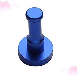 YARNOW Heavy Duty Aluminum Wall Hooks No Drilling Waterproof Rustproof Single Hook Hat Coat Robe Door Wall Hook Hanger (Blue)