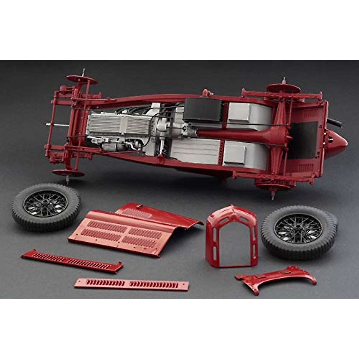 Italeri 510004706 1:12 Alfa Romeo 8C 2300 Monza Nuvolari Building, Stand Model Making, Crafts, Hobby, Gluing, Plastic Kit, Detailed, Unvarnished