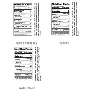 Time for Treats Sugar Free Cherry, Blue Raspberry & Watermelon Snow Cone Syrup 3 Pack, VKP1096