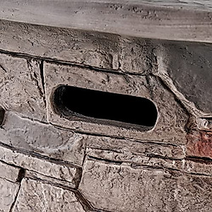 Christopher Knight Home Hoonah Circular MGO Fire Pit with Grey Top - 40,000 BTU, 32", Natural Stone / Grey Top