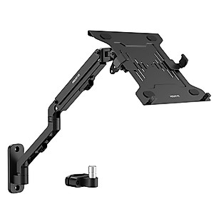 Mount-It! Keyboard Mount for Wall or Pole Mounting, Keyboard and Mouse Stand, Tray with Full Motion Swivel, Spring Arm, Easy Adjustments Tilt and Extension