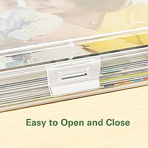 Zarler Photo Storage Box 4x6 Picture Boxes, 18 Inner Seed Organizer Cases with Handle, Photo Storage Container Photo Keeper with Provided Sticker Labels (Rainbow)