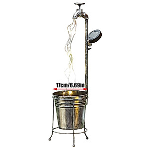 Fragarn Star Shower Garden Art Light Decor Solar Water Faucet and Plant Pot Lights Outdoor Decoration Stainless Waterproof Landscape for Patio Pathway Lawn Yard