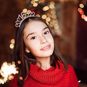 CIEHER Birthday Sash and Crown for Girls,Sweet 16 Sash & Rhinestone Tiara Set,Birthday Gifts for Girls,Tiara Girl Hair Accessories,Party Supplies Favors Decorations