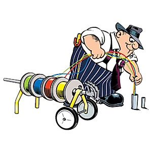 Rack-A-Tiers E-Z Roll - Wire Dispenser Rack, Ultra-Compact & Collapsible Wheeled Wire Dispenser (55455)