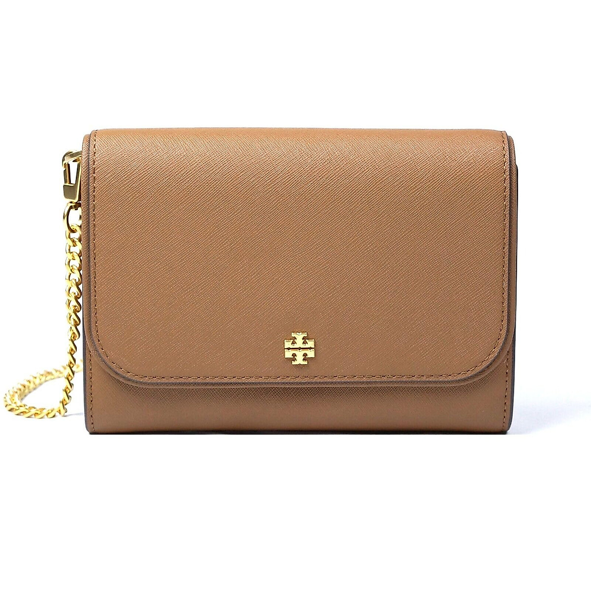 Tory Burch Emerson Chain Wallet Leather Cross Body Bag (Moose)