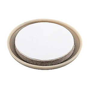 Prime-Line MP75221 2-1/8 inch Round Adhesive Tan Hard Plastic Slider (4-Pack)