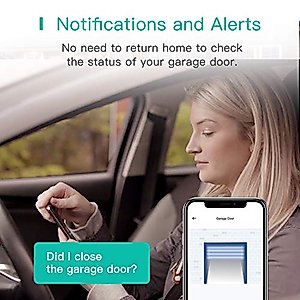 Lomota Smart WiFi Garage Door Opener Remote, Tuya Smart Life APP Control, Work with Alexa and Google Assistant, No Hub Needed