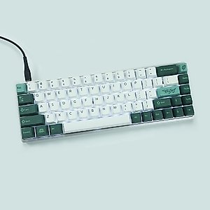 144 Keys Botanical Cherry Profile PBT Dye Sub Keycaps for MX Mechanical Keyboard GMMK Filco Ducky 104 TKL GK61 KBD75 96 GK64 68 (144 Key Botanical)