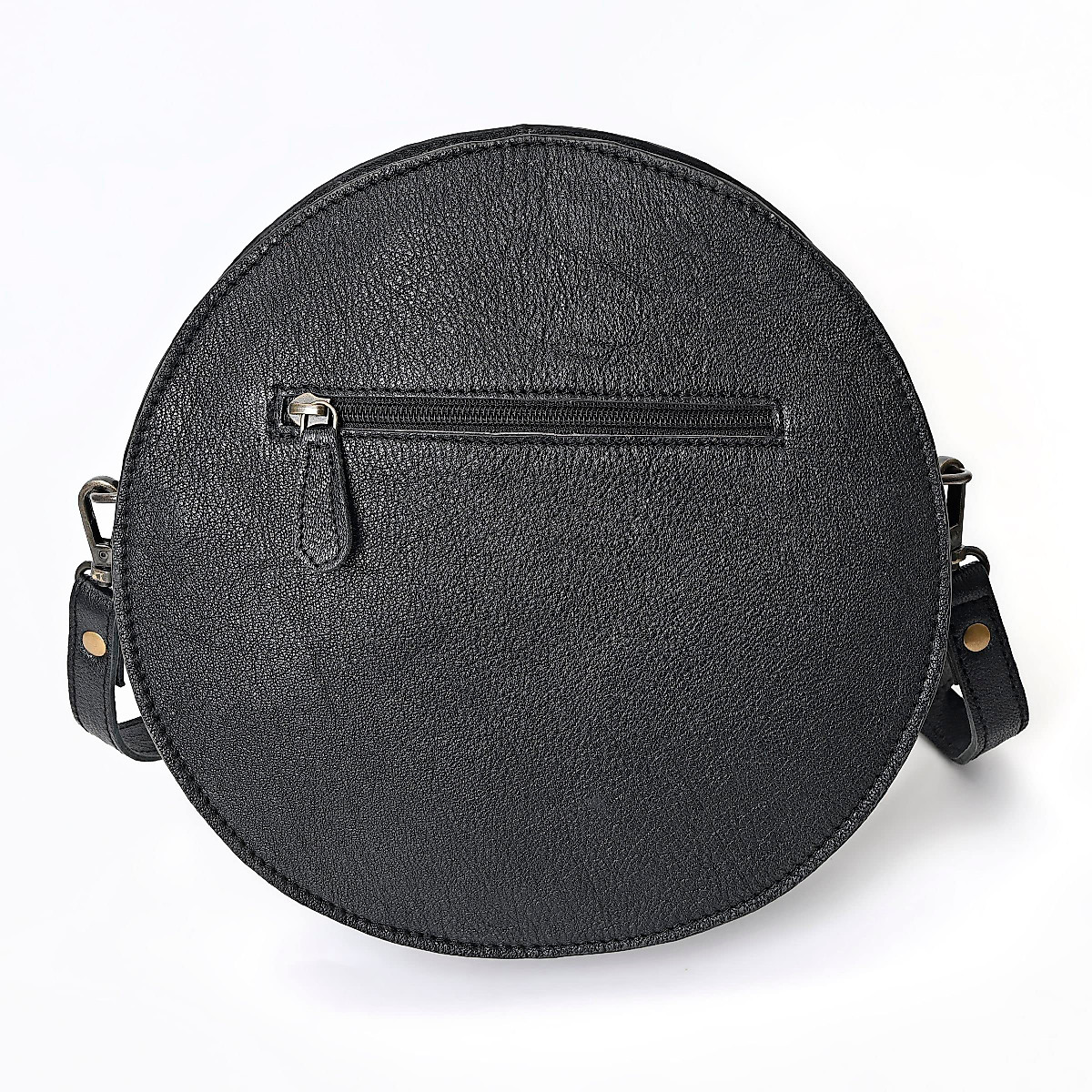 Merbaa Western Canteen Round Bag Luxurious Cowhide Leather Messenger Bag for Women - Your Ultimate Style Companion for Every Occasion