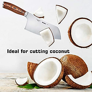 Mueller 7-inch Cleaver Knife, Vegetable Meat Chinese Chef’s Knife, German Stainless Steel with Ergonomic Pakkawood Handle, for Home Kitchen and Restaurant, Valentines Day Gifts for Him