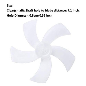 YiZYiF Universal Plastic 5 Leaves Fan Blade Household Standing Pedestal Fan Table Fanner Replacement Part General Accessories Clear 16 inches