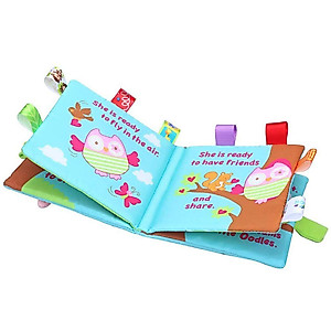 SUNEN Baby Soft Book Cloth Book Crinkle Books for Babies, Touch and Feel Books for 1 Year Old Infants Early Education Toys, Fabric Tactile Baby Books for Toddler Newborn Boy & Girl Best Gift