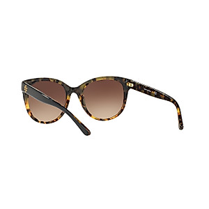 Tory Burch TY7095 Sunglasses 160113-54 - Black/Tortoise Frame, Dark Brown TY7095-160113-54
