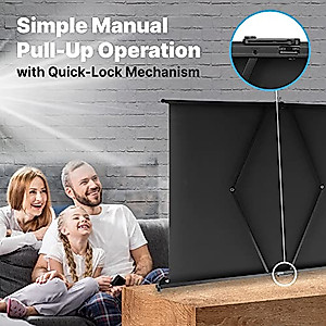 Pyle Portable Projector Screen - Mobile Projection Screen Stand, Lightweight Carry & Durable Easy Pull Out System for Schools Meeting Conference Indoor Outdoor Use, 40 Inch (PRJTP46), White