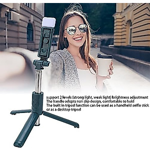 Bewinner Selfie Stick Tripod with Remote, Extendable Selfie Stick Tripod with Fill Light Compatible with Phone 13/13 Pro/12/11/11 Pro and Android Smartphone for Vlog Shooting