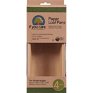 IF YOU CARE FSC Certified Paper Loaf Baking Pans, 4-count