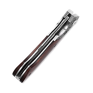 Siitivien ST205 Damascus Steel Folding Knife, VG10 Core Blade, Desert Ironwood+CNC Precision Carving Handle Pocket Knife, EDC Tatical Tool Knife for Outdoor, Camping, Hunting, Hiking, Survival … …