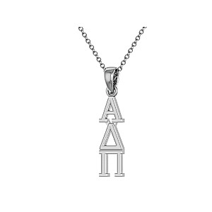 King Greek Alpha Delta Pi Necklace 18" - Sterling Silver