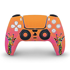 Head Case Designs Officially Licensed P.D. Moreno Giraffe Animals II Vinyl Faceplate Sticker Gaming Skin Decal Cover Compatible With Sony PlayStation 5 PS5 Disc Edition Console & DualSense Controller
