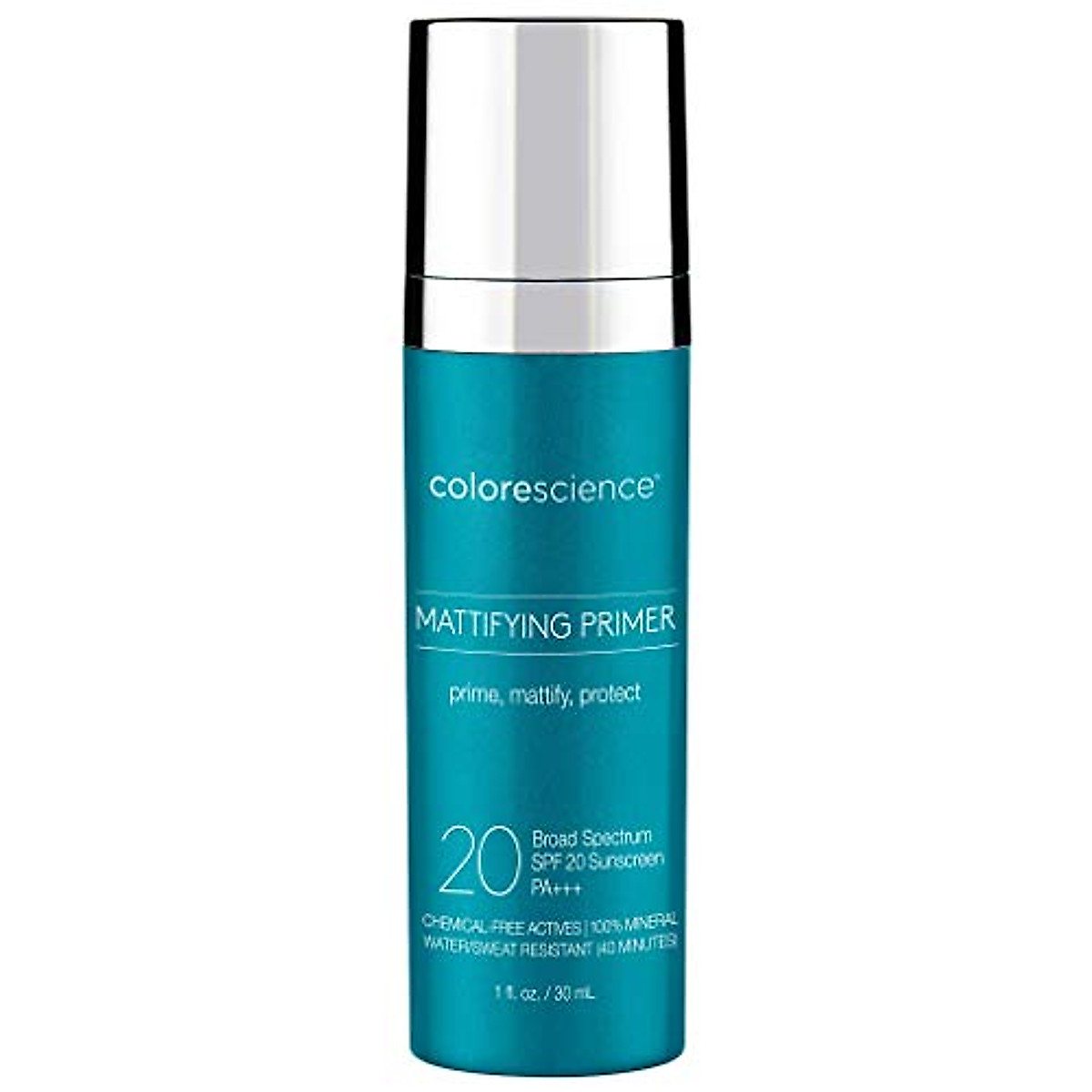 Colorescience Mattifying Perfector Face Primer, Water Resistant Mineral Sunscreen, Broad Spectrum 20 SPF UV Skin Protection, 1 Fl oz