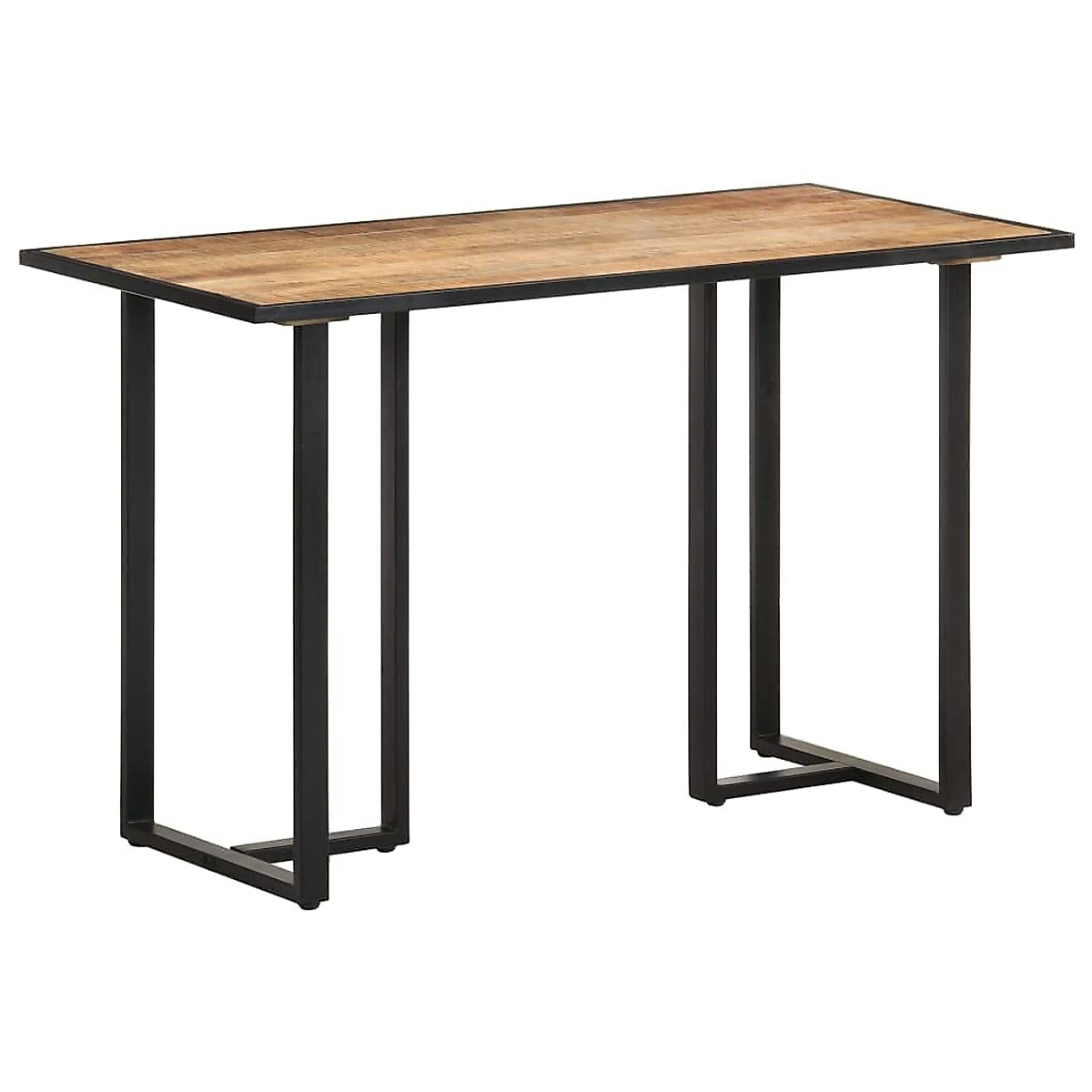 YPWRENH Rectangular Wooden End Table Dining Table 47.2" Rough Mango Wood for Dining Room, Kitchen or Living Room