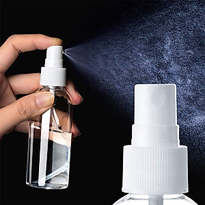 Anyumocz 30 Pack 30ml(1oz) Fine Mist Mini Clear Spray Bottles with Pump Spray Cap Refillable-Reusable Empty Plastic Bottles Travel Bottle for Essential Oils,Travel,Perfumes