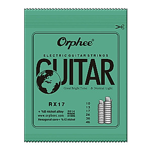 5 Packs Full Set Orphee RX17 Nickel Alloy Colorful Ball-End Electric Guitar Strings Standard Tension 010-046