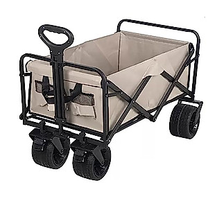 Wagon Stroller,150L Collapsible Wagons Carts with Big Wheels Heavy Duty Foldable Beach Wagon for Sand, Super Large Capacity Utility Wagon for Garden O