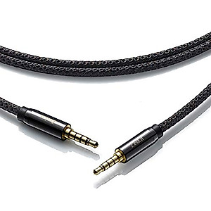 Zeskit Premium 3.5mm Jack Male to Male AUX Audio Cable, TRRS 4 Poles for Headphones with Mic, Speakers - 4ft
