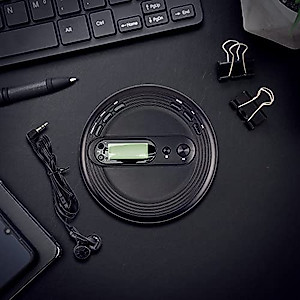 Coby Portable CD Player with Skip Protection- Lightweight and Shockproof Music Disc Player with FM Radio and Pro-Quality Earbuds | Perfect for Home Car and Travel,Black