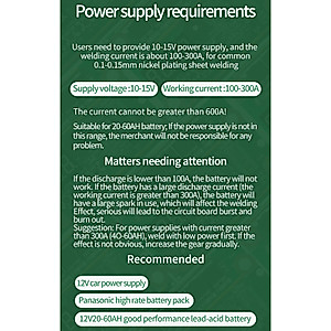 Yuisle Portable Spot Welder Kit for Welding 18650 Battery Spot Device 0.1-0.15mm Nickel Sheet 10-15V Service Power Portable spot Welder Pen