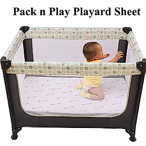 Pack n Play Playard Sheet Set 2 Pack 100% Jersey Knit Cotton Ultra Soft Stretchy Fitted Portable Mini Crib Sheet for Baby Girl Boy Grey Arrows Black Triangles by Knlpruhk