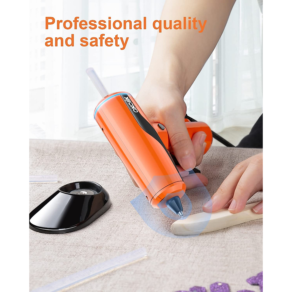 akolik 50W Mini Hot Glue Gun, Anti-Drip Fast Preheating Mini Glue Gun Kit with 30 PCS Glue Sticks for DIY, Arts & Craft, Home Repairs, and Decorations 50W