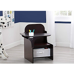 Delta Children MySize Chair Desk With Storage Bin, Dark Chocolate