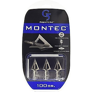 G5 Outdoors Montec 100 Grain 1-1/16" Cut Broadheads (3 Pack)