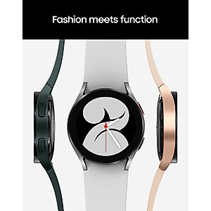 SAMSUNG Galaxy Watch 4 40mm Smartwatch with ECG Monitor Tracker for Health, Fitness, Running, Sleep Cycles, GPS Fall Detection, Bluetooth, US Version, SM-R860NZSAXAA, Silver