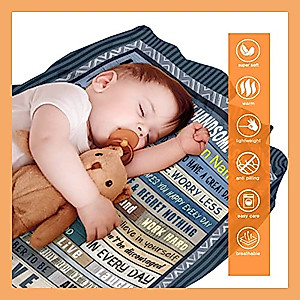 Personalized to My Son Blanket from Mom Dad 60x80 Inches Lightweight Flannel Throws Custom Name Gift for Boy Men Super Soft Comfy Blankets Birthday Christmas Decor Couch Sofa