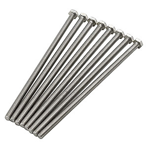 TOUHIA M6 x 150mm Hex Head Screws Bolts Fully Threaded Stainless Steel Screw Set - Pack of 8