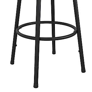 DHP Alfie Upholstered Seat Swivel, Tan Microfiber, Set of 3 Barstool