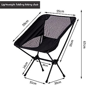 WAHOM Camping Chair, Lightweight Folding Hiking Chair for Outdoor Travel, Beach, Picnic, Festival, Hiking, Lightweight Backpacking