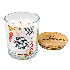 Happy Birthday Sister Scented Candle for Christmas- I Love You Sister Candle for Sister, BFF, Funny Sister in Law Birthday Gifts, 10 Oz (Lavender Vanilla - V2)