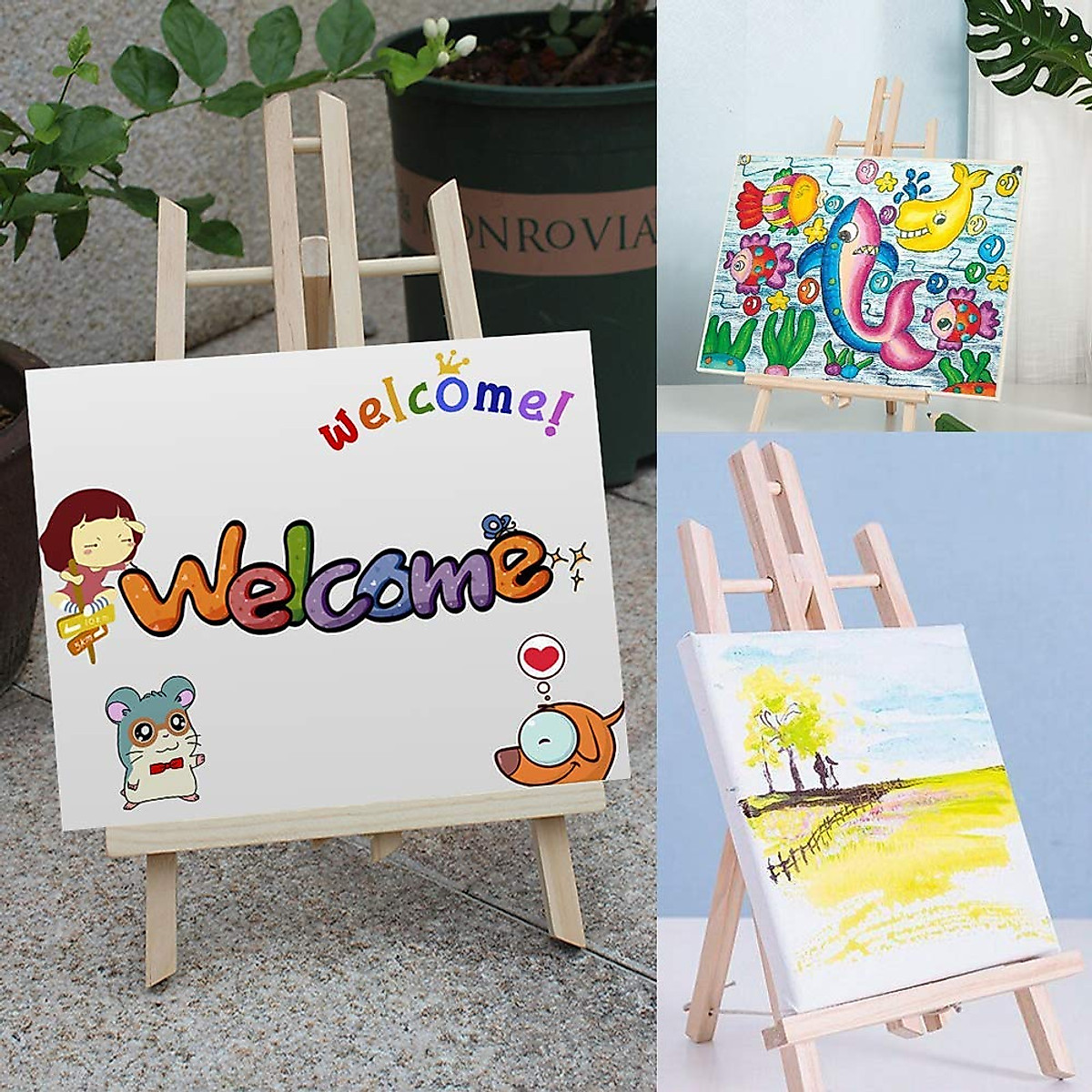 16 inch Tabletop Display Artist Easel Stand, Art Craft Painting Easel, Wooden Easel Apply to Kids Artist Adults Students Classroom Etc.