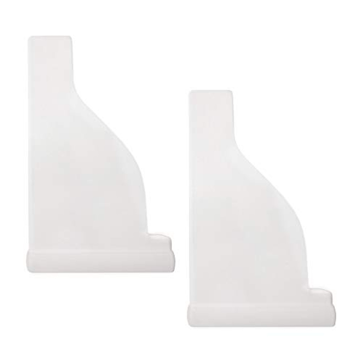 Plum Fittings Decorative White Vinyl Pergola End Cap 1.5"x 5.5" Rail, (Pack of 4)