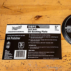 Meguiar's DBP5 5" Soft Buff DA Backing Plate - Use with MT300 Dual Action Variable Speed Polisher