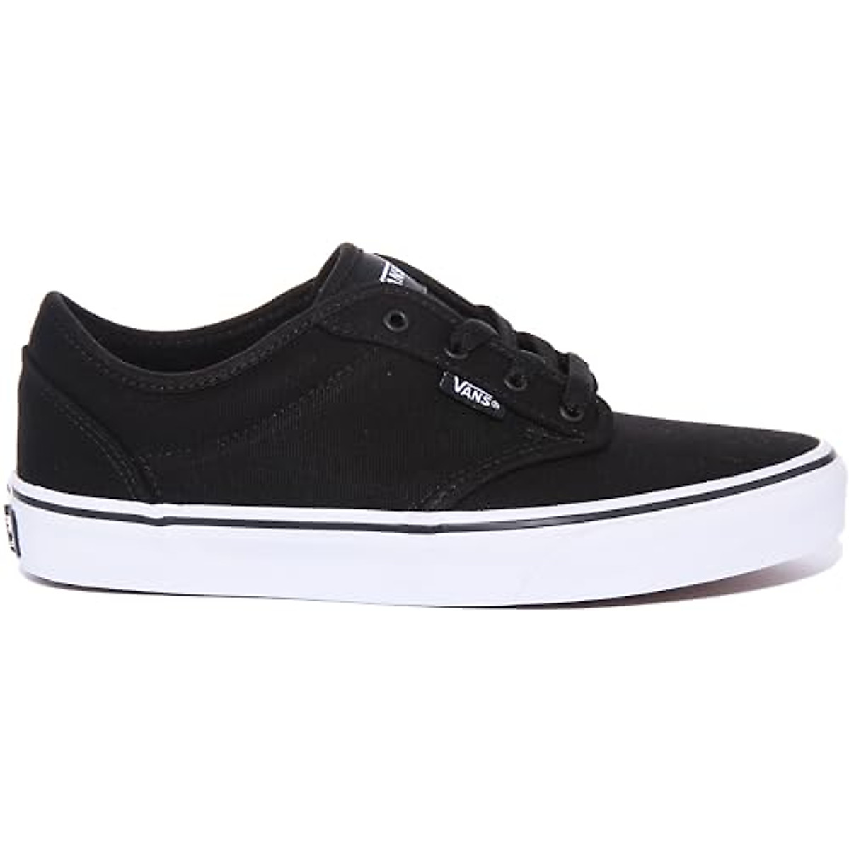 Vans Low-Top Sneakers, Canvas/Black/Black, 3 US Unisex Little Kid
